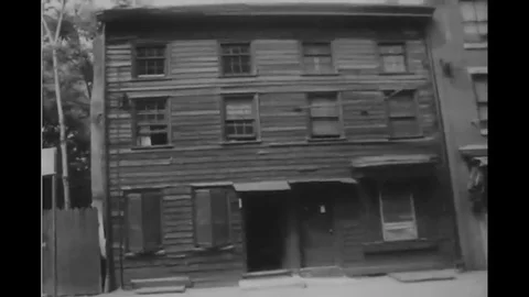 Slums of Philadelphia are shown in the 1... | Stock Video | Pond5