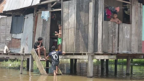 Kids Trash Water Stock Footage ~ Royalty Free Stock Videos | Pond5