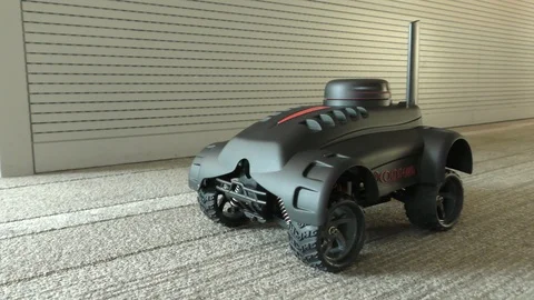 A small autonomous robot for 360 degree ... | Stock Video | Pond5