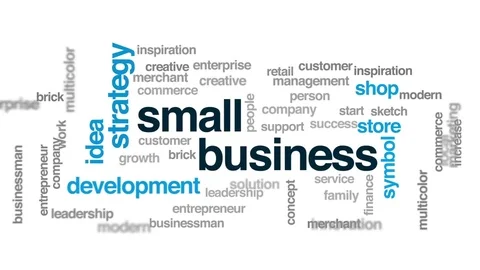 Small business animated word cloud, text... | Stock Video | Pond5