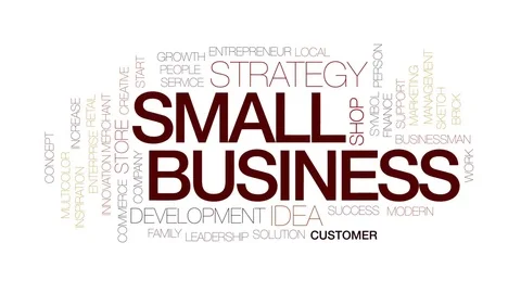 Small business animated word cloud, text... | Stock Video | Pond5