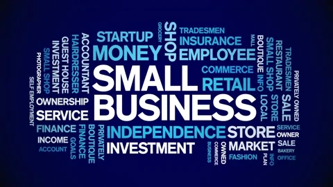 Small Business animated word cloud,anima... | Stock Video | Pond5