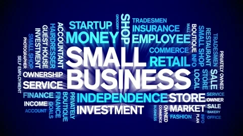 Small Business animated word cloud,anima... | Stock Video | Pond5