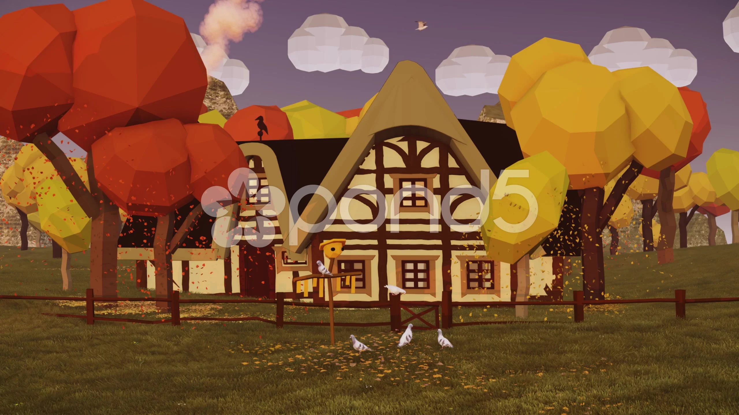 Small Fall Leaves Cartoon