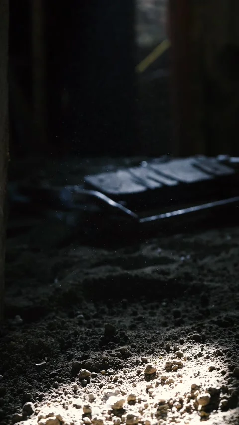 small dust particles glow on a sunbeam i... | Stock Video | Pond5