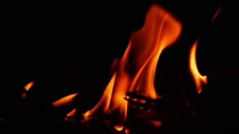 Small fire flames view, view of fire fla... | Stock Video | Pond5
