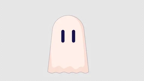 Small ghost floating line 2D character a... | Stock Video | Pond5