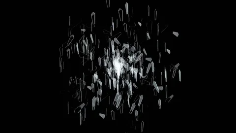 Small glass shard quick velocity animate... | Stock Video | Pond5