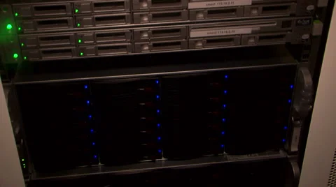 small messy server room in school buildi... | Stock Video | Pond5