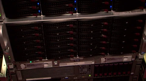 small messy server room in school buildi... | Stock Video | Pond5