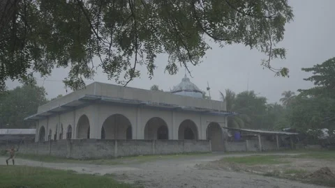 A small mosque or masjid in a Muslim vil... | Stock Video | Pond5