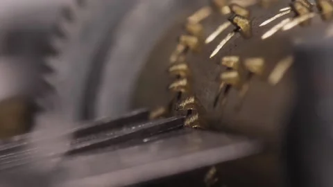 small music box mechanism rotating macro | Stock Video | Pond5