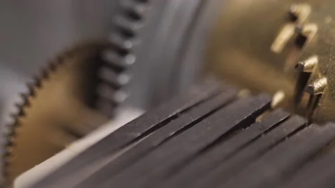 small music box mechanism rotating macro... | Stock Video | Pond5