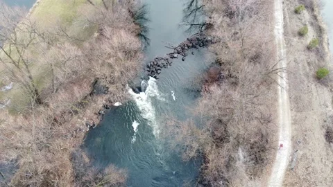 Small river dam and rapids on scenic, id... | Stock Video | Pond5