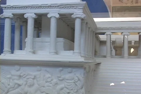Small scale model of the Altar of Zeus a... | Stock Video | Pond5