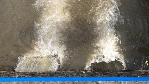 Pond Spillway Waterfall Stock Footage ~ Royalty Free Stock Videos | Pond5