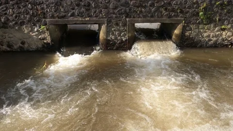 Small Simple Sewer Irrigation System Pon... | Stock Video | Pond5