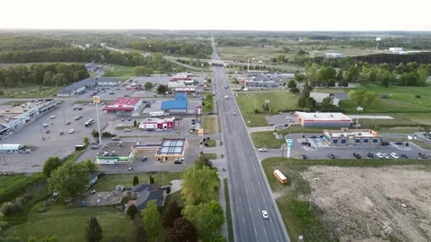 Small town of Clare in Michigan, USA, an... | Stock Video | Pond5
