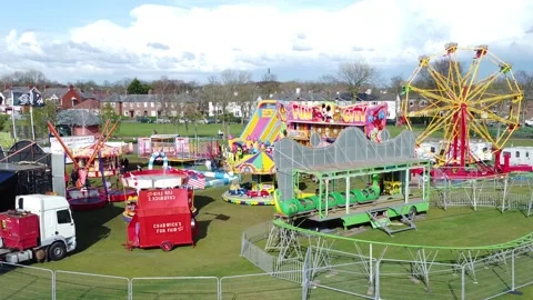 Small town fairground Easter holidays fu... | Stock Video | Pond5