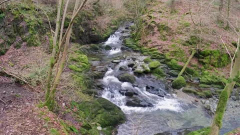 Small waterfall in the Cumbrian Lake Dis... | Stock Video | Pond5