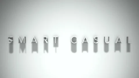 smart casual 3D title animation white te... | Stock Video | Pond5