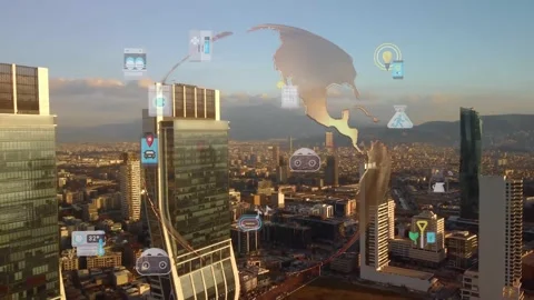 Smart city IOT internet of thing ICT dig... | Stock Video | Pond5