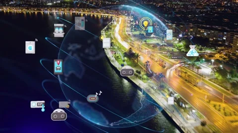 Smart city IOT internet of thing ICT dig... | Stock Video | Pond5