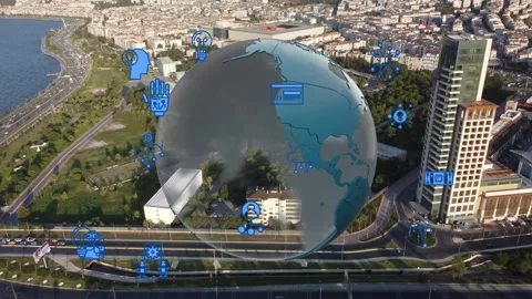 Smart city IOT internet of thing ICT dig... | Stock Video | Pond5