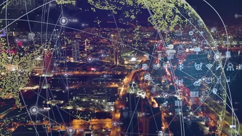 Smart city IOT internet of thing ICT dig... | Stock Video | Pond5