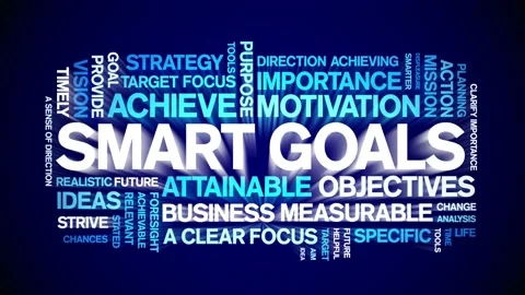 Smart Goals animated word cloud,animatio... | Stock Video | Pond5