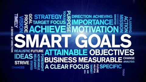 Smart Goals animated word cloud,animatio... | Stock Video | Pond5