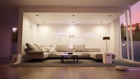 The smart home animation. Central HUB wi... | Stock Video | Pond5
