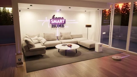The smart home animation. Central HUB wi... | Stock Video | Pond5
