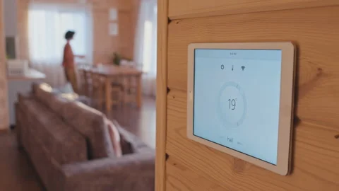 Smart Home Climate Control System | Stock Video | Pond5