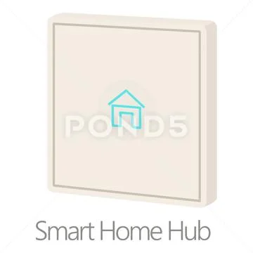 Smart home hub icon, cartoon style: Royalty Free #77414830
