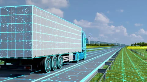 Smart Logistics: Generic autonomous semi... | Stock Video | Pond5