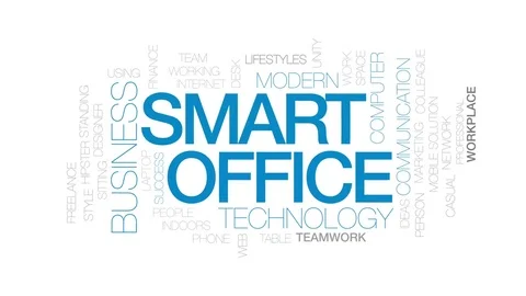 Smart office animated word cloud, text d... | Stock Video | Pond5
