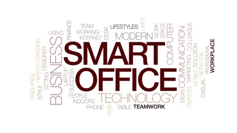 Smart office animated word cloud, text d... | Stock Video | Pond5