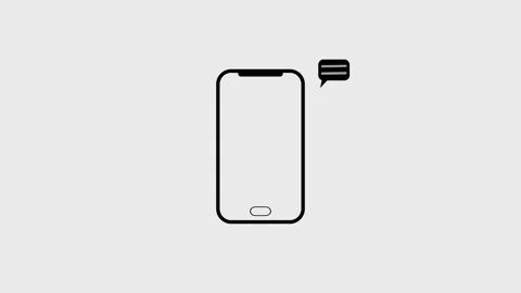 Smart phone icon with massage symbol ani... | Stock Video | Pond5