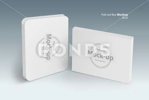 PSD Template: Smart pull out software box with cover on gray background ...