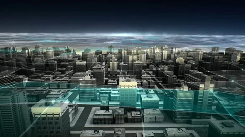 Smart sensor icon on Smart city, futuris... | Stock Video | Pond5