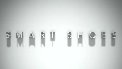 smart shoes 3D title animation with shad... | Stock Video | Pond5