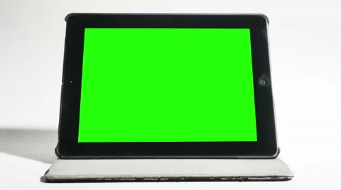 Smart Tablet with Green Screen Isolated ... | Stock Video | Pond5