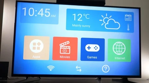Smart TV Screen Concept Home Screen | Stock Video | Pond5