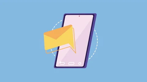 smartphone with email sending animation | Stock Video | Pond5