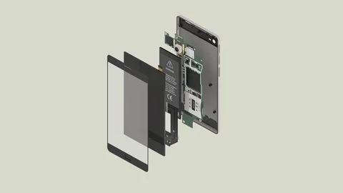 Smartphone exploded view details. | Stock Video | Pond5