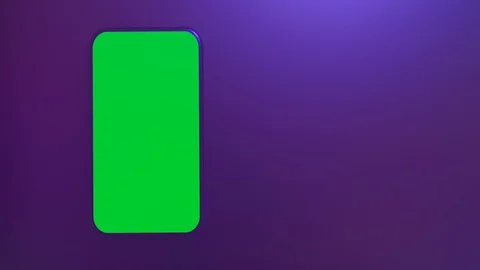 Smartphone with green screen 3d render c... | Stock Video | Pond5