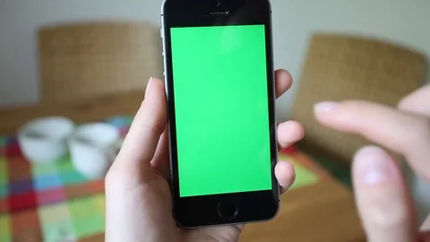 a smartphone with a green screen in fema... | Stock Video | Pond5