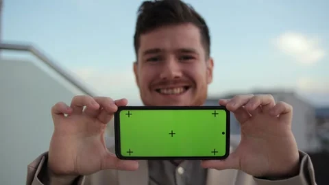 Smartphone horizontal orientation with a... | Stock Video | Pond5