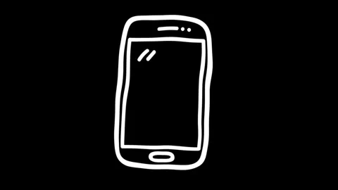 Smartphone sticker animation on black ba... | Stock Video | Pond5